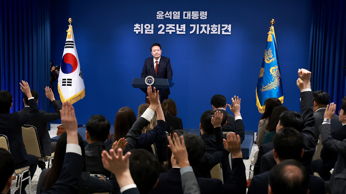 President Yoon's news conference marks 2nd year in office : Korea.net ...